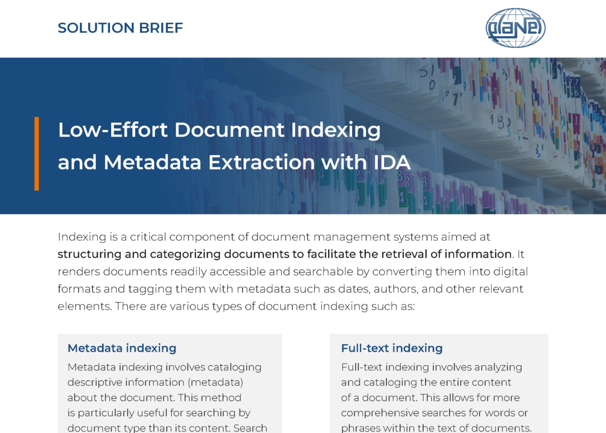 Document Indexing | PLANET AI